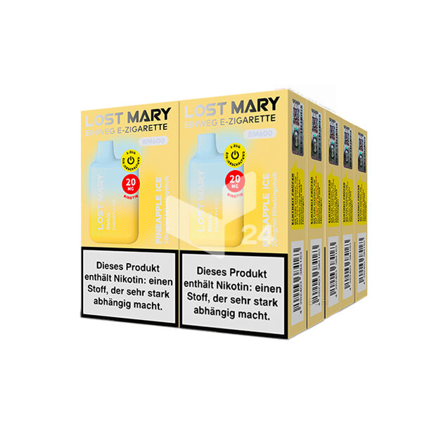 Lost Mary BM600 Pineapple Ice 20mg - Vapebox24 - Großhandel für E-Zig